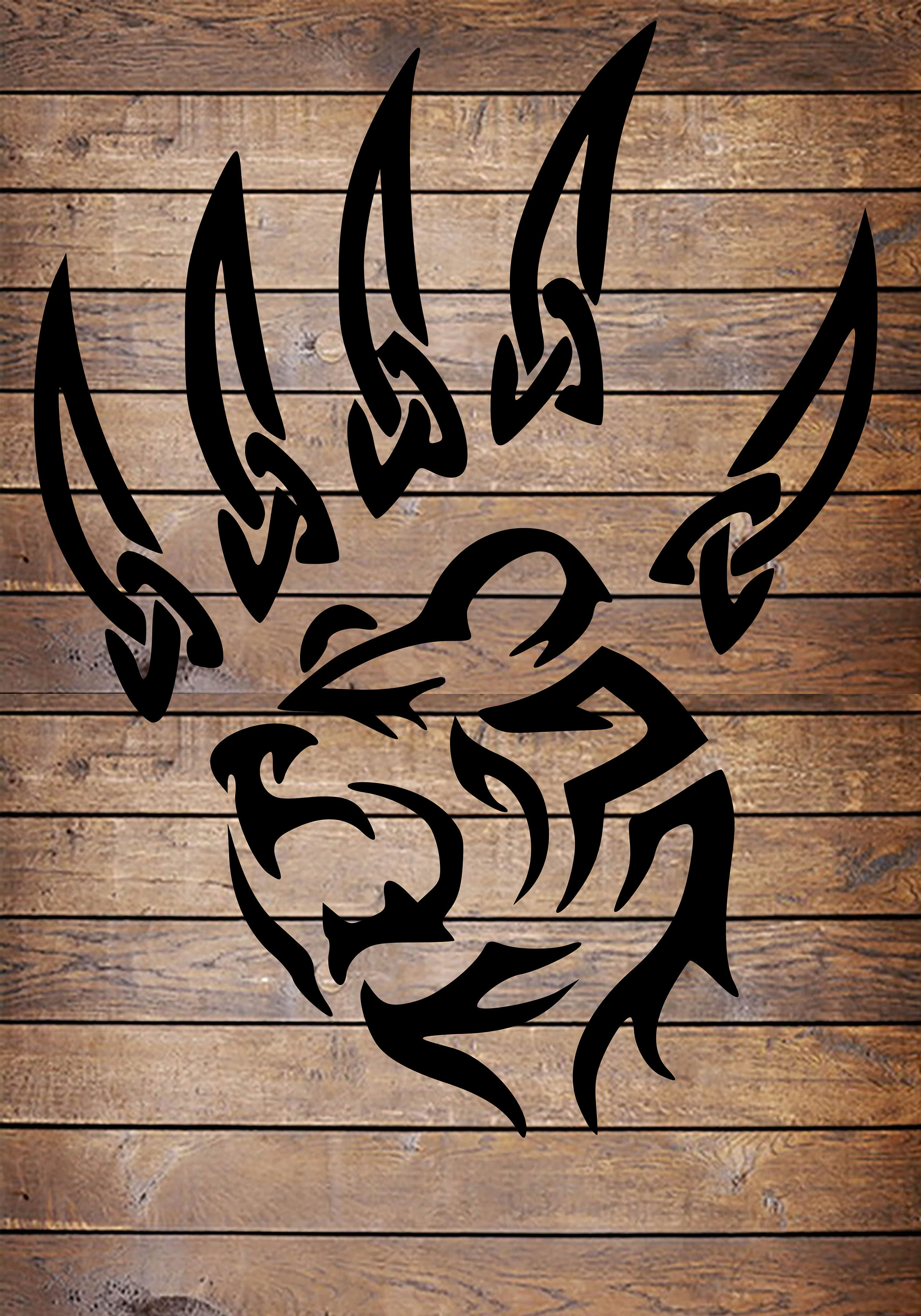 Bear Claw Tribal SVG/PNG Stencil Cricut Vinyl NFL Vector Design Cutting ...