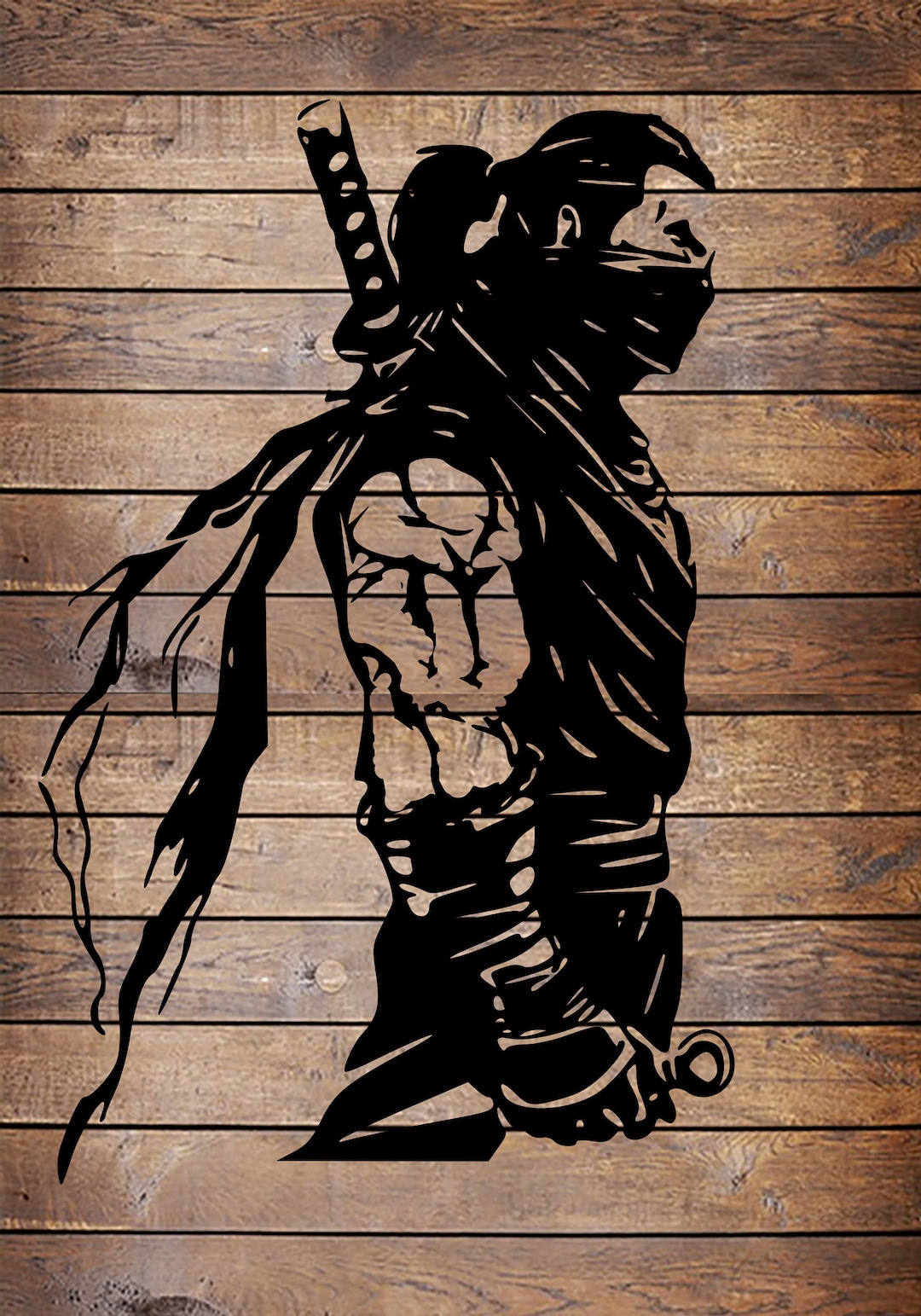 Ninja/samurai Tattoo Kung Fu Stencil for Cricut Vinyl Cutter - Etsy