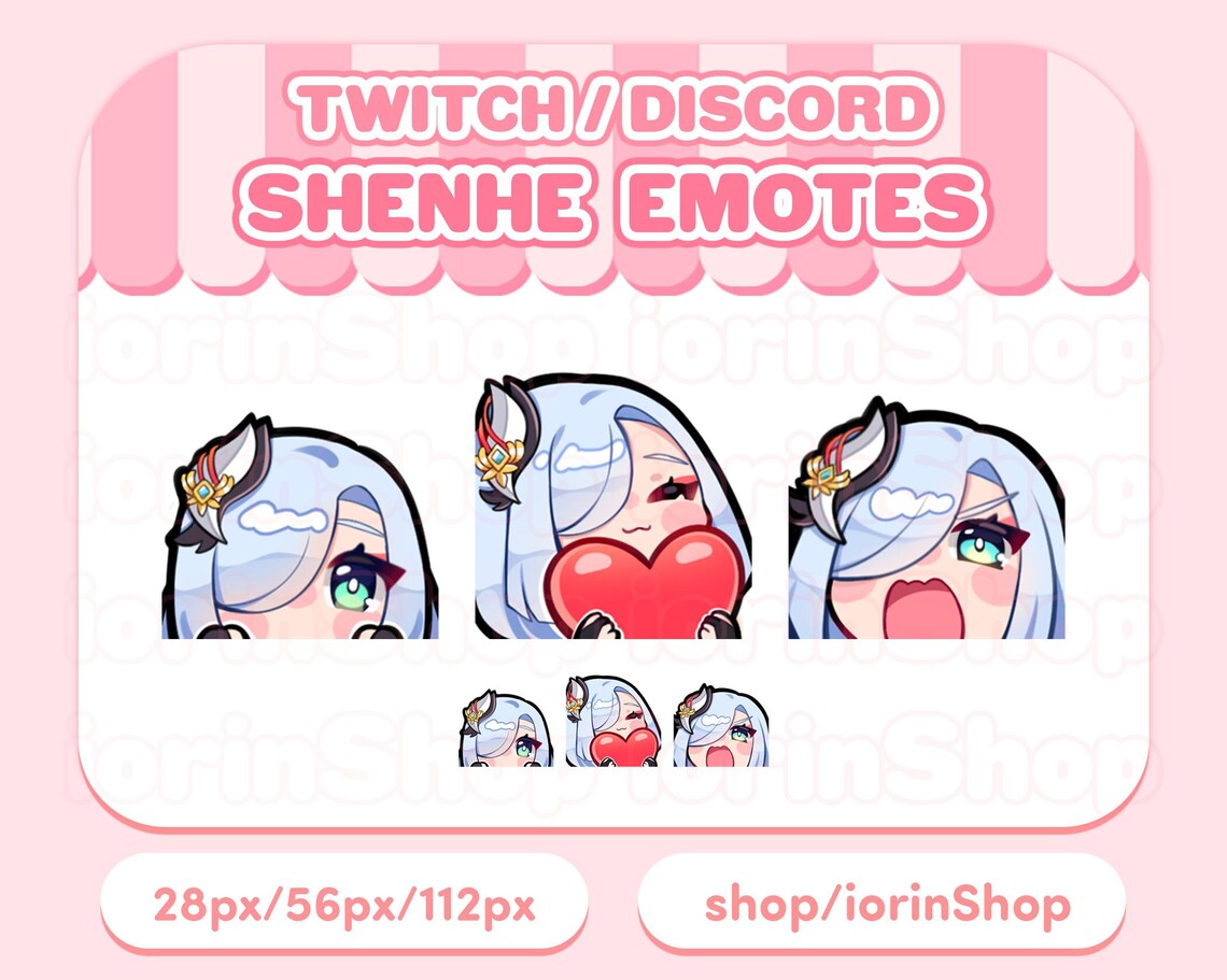 Shenhe Genshin Impact Emote Set Twitch Discord Streamer | Etsy