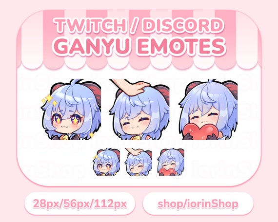 Ganyu Genshin Impact Emote set Twitch Discord Streamer - Etsy France