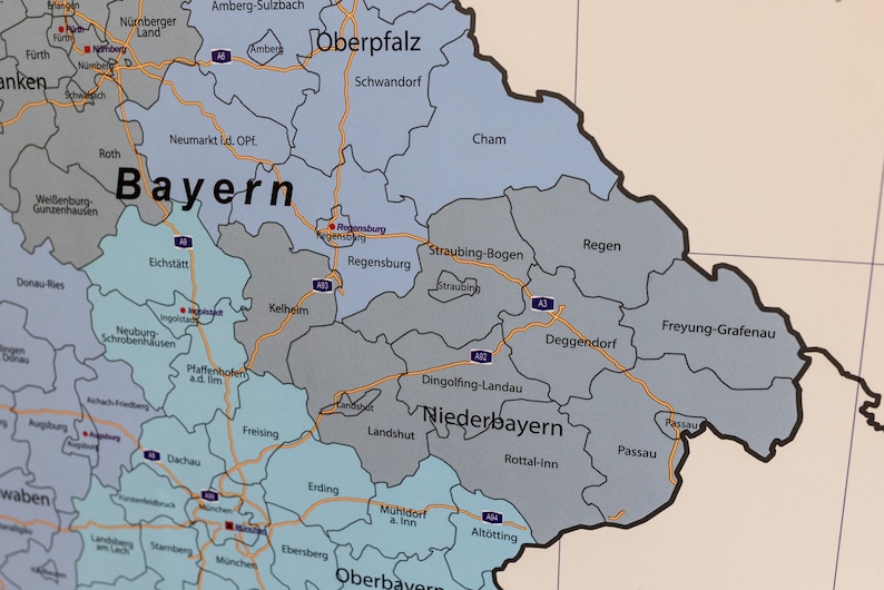 Political Administrative Map of Germany With Federal States ...