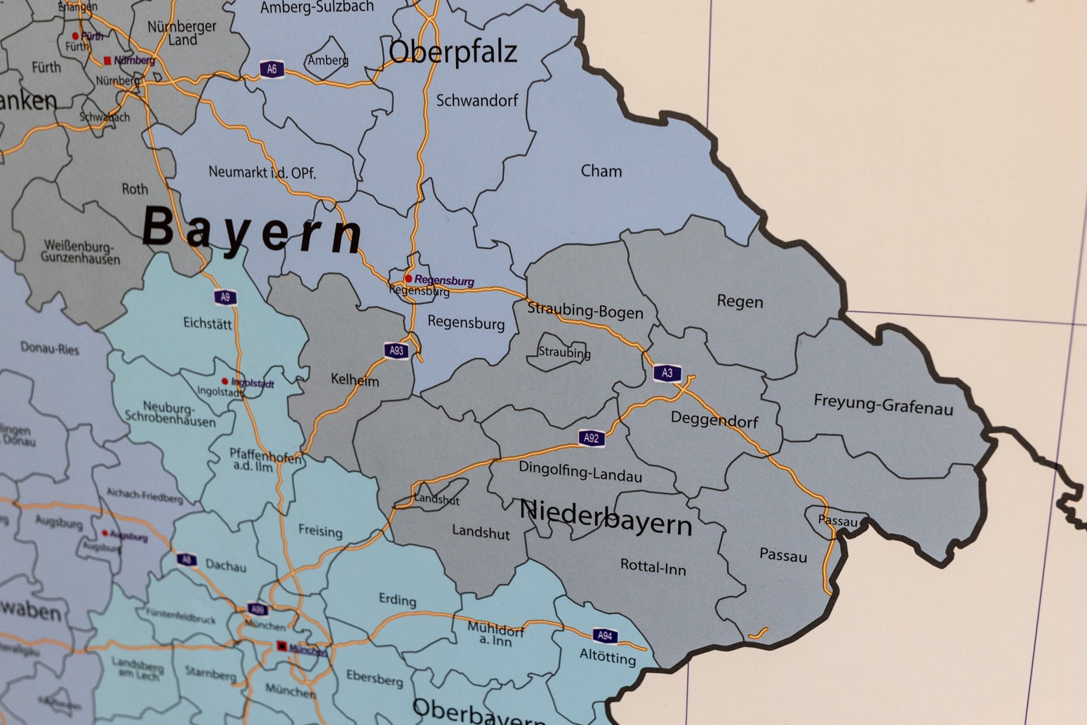 Political Administrative Map of Germany With Federal States ...