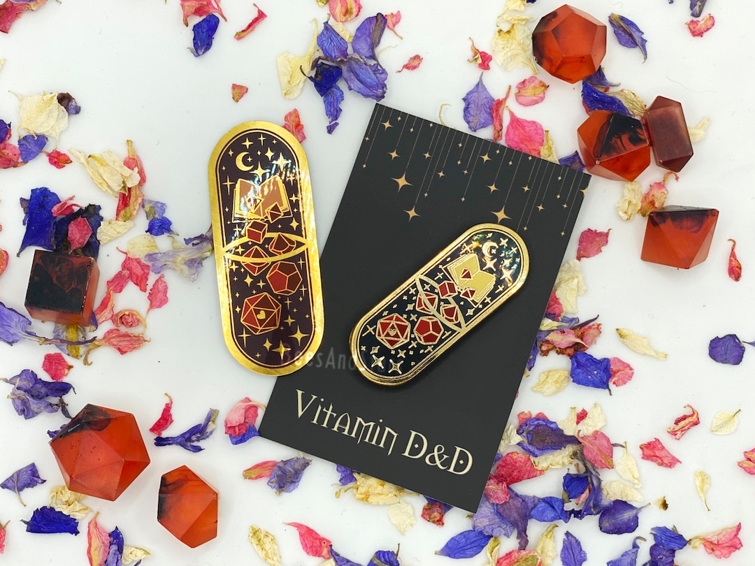 Vitamin Dnd: Dungeon Master Enamel Pin and Sticker | Dnd Gifts - Etsy
