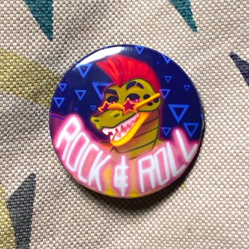 Montgomery Gator Rock & Roll Pin Badge - Etsy Australia