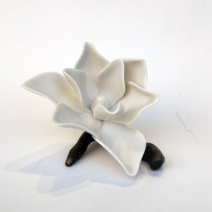 White Porcelain Magnolia on Bronze Branch (S) - Etsy