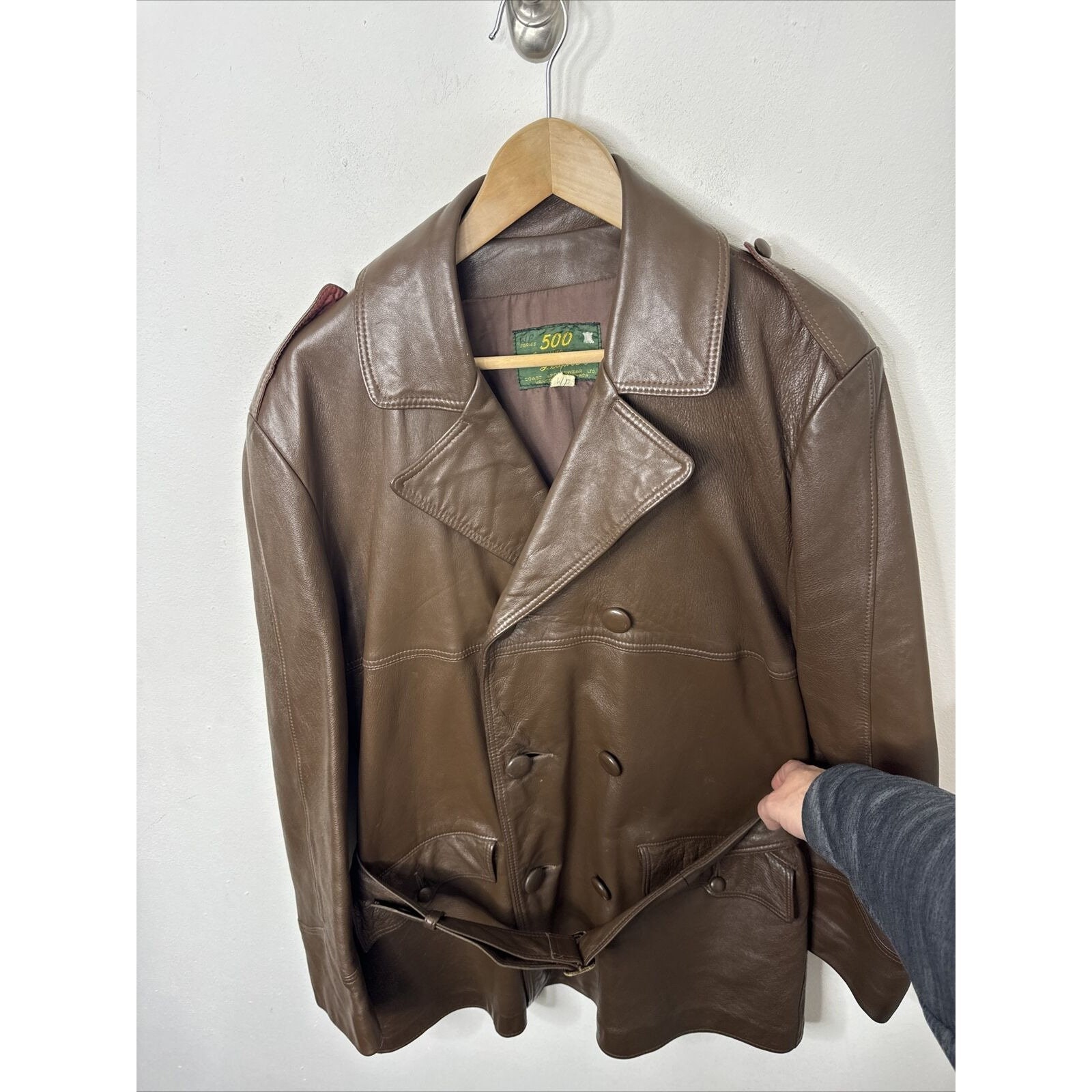 Buy Vintage Coast Sportswear 500 Brown Leather Lined Coat Buy Vintage Coast Sportswear 500 Brown Leather Lined Coat