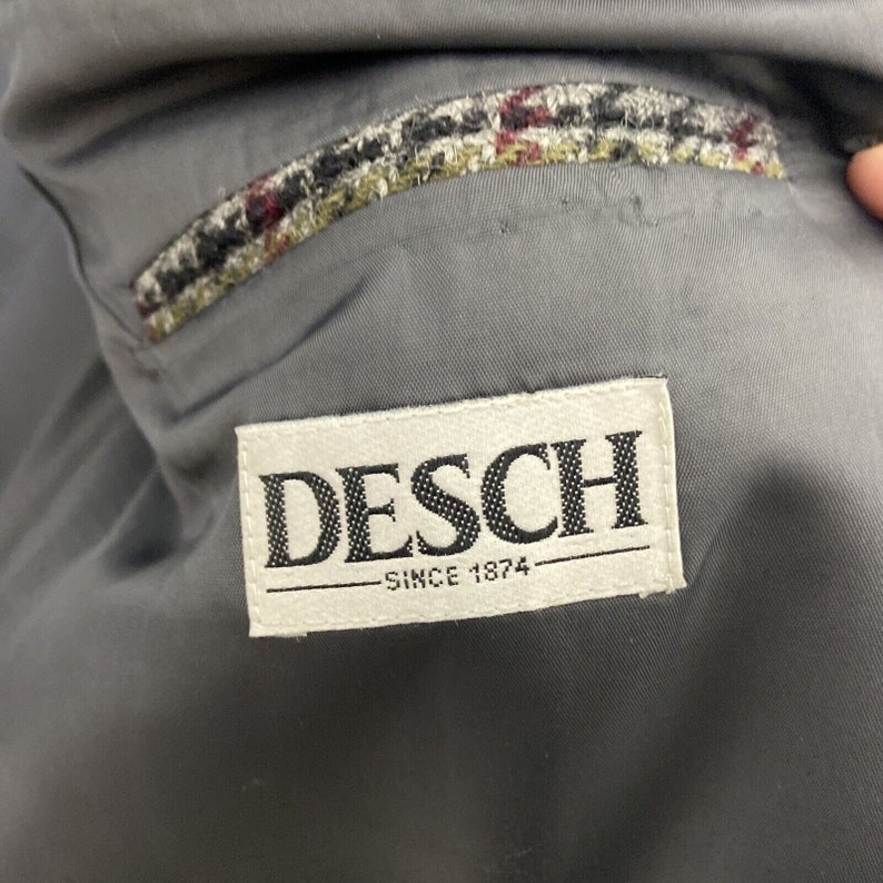 Vintage Harris Tweed Desch Wool Gray Blue Men 46 Blazer Sports Coat Wool - Etsy