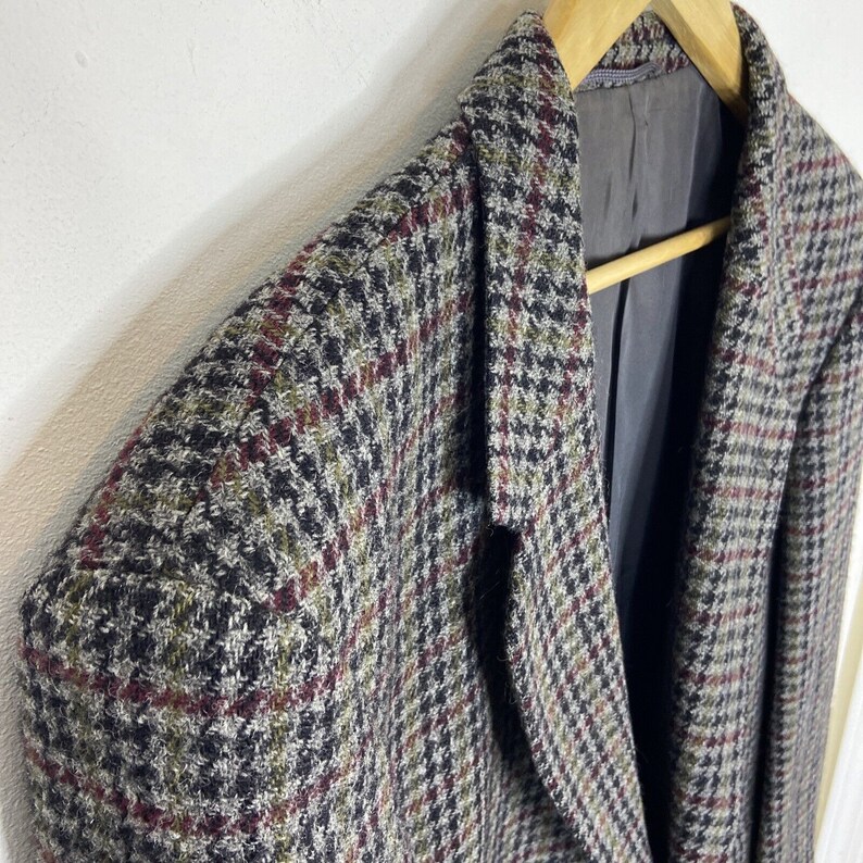 Vintage Harris Tweed Desch Wool Gray Blue Men 46 Blazer Sports Coat Wool - Etsy