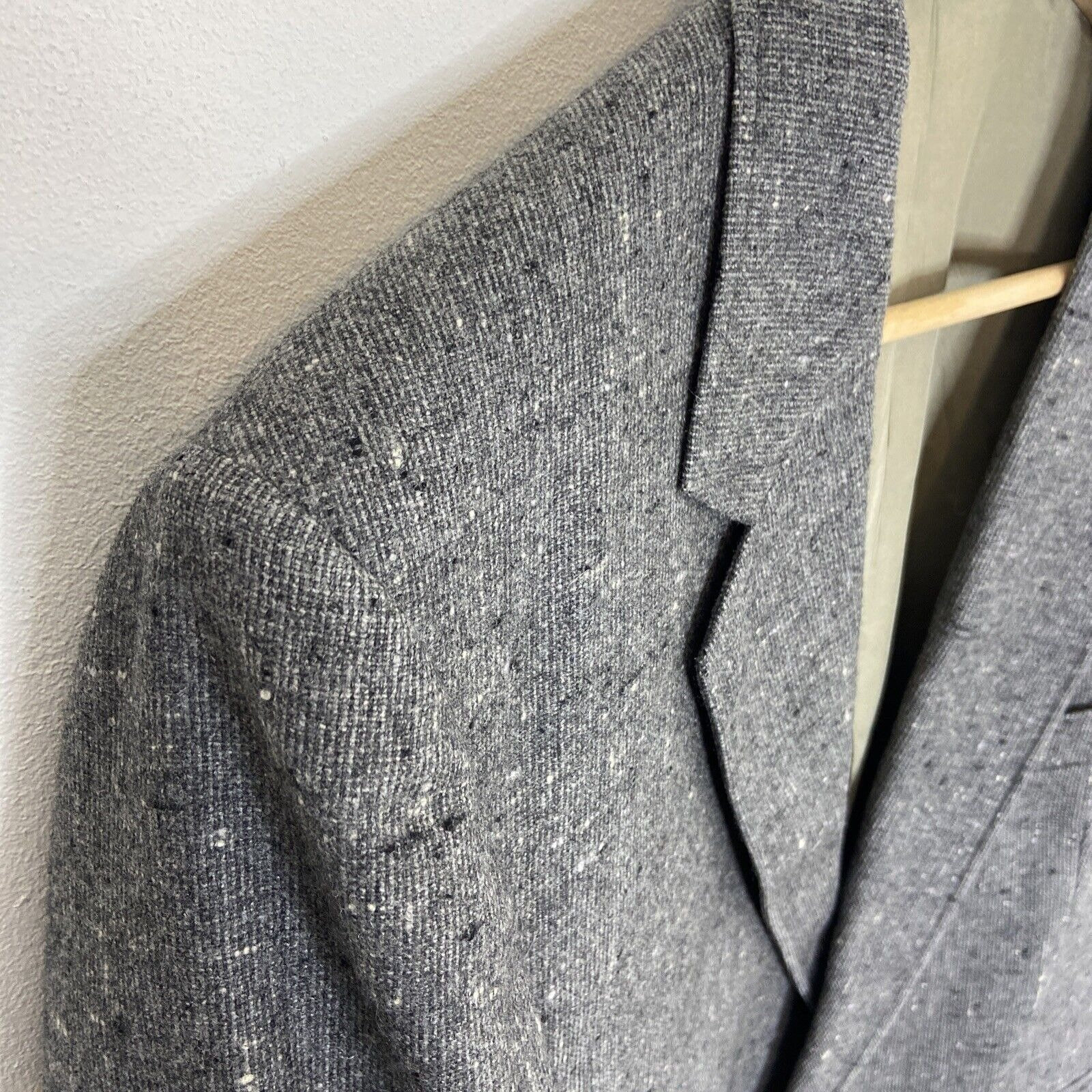 Vintage Allyn St George Men 46L Irish Tweed Gray Blazer Sports Coat ...