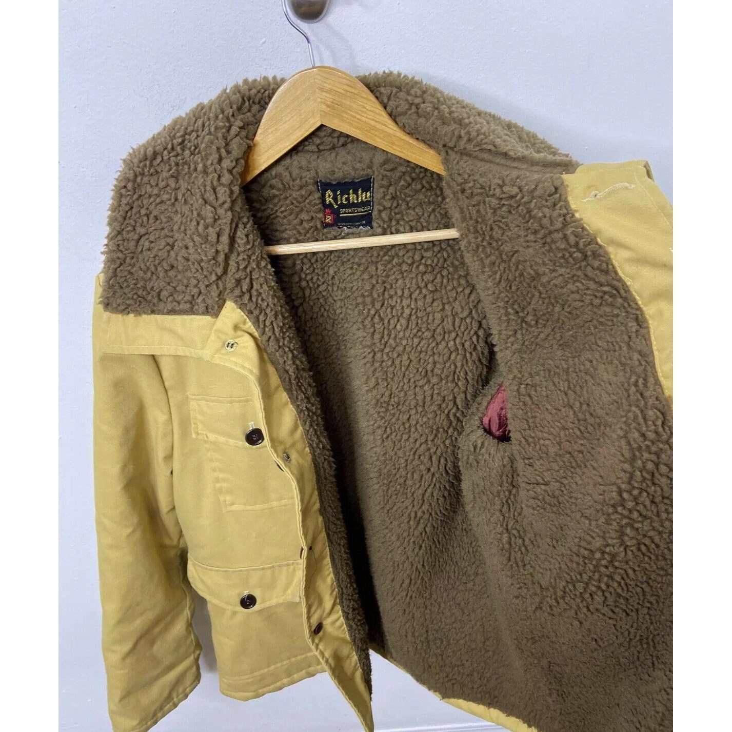 Vintage Richlu Sportswear Men Large Chore Jacket Sherpa Lined 70’s - Etsy