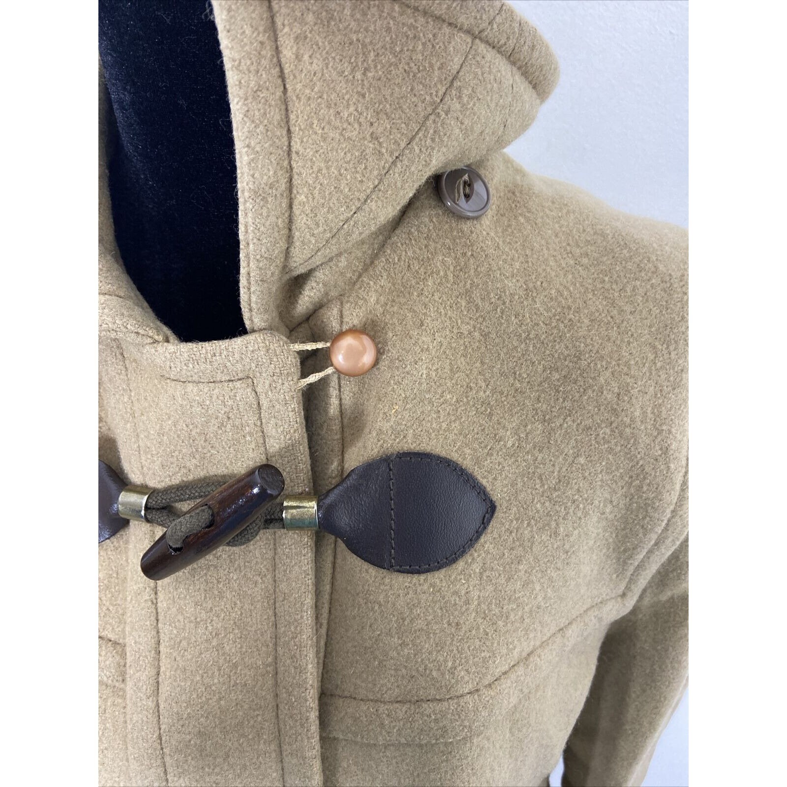 Vintage Simpsons Borg Sherpa Lined Woman 10 M Wool Duffle Coat Toggle ...