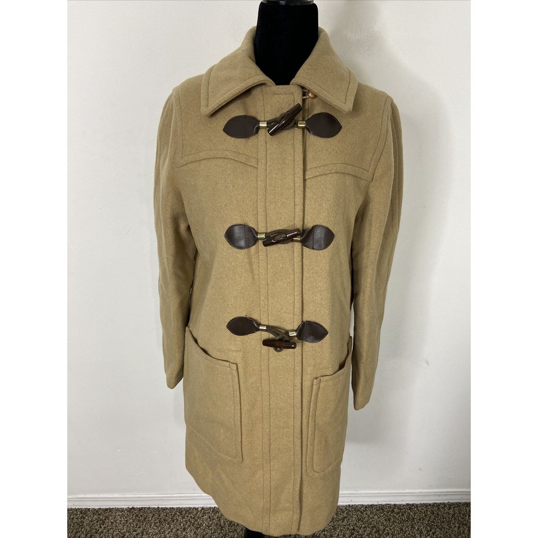 Vintage Simpsons Borg Sherpa Lined Woman 10 M Wool Duffle Coat Toggle ...