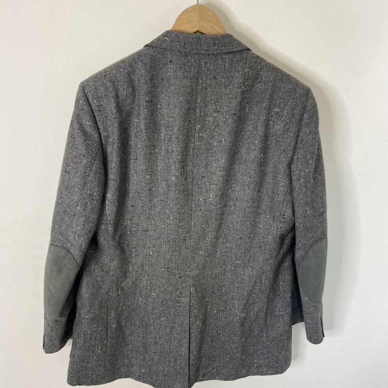 Vintage Allyn St George Men 46L Irish Tweed Gray Blazer Sports Coat ...