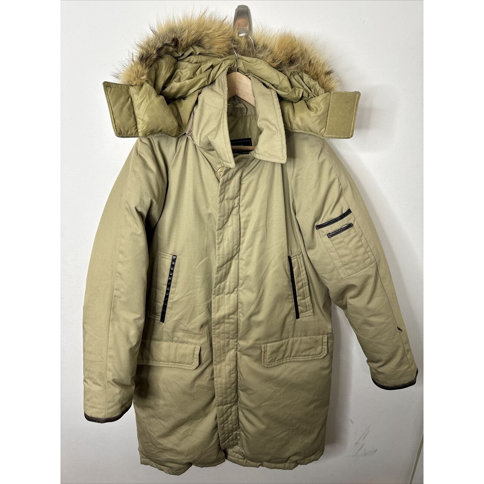 Vintage Sears 70s 80s Down Men 38 S Parka Long Beige Tan Fur Trim Hood Winter - Etsy