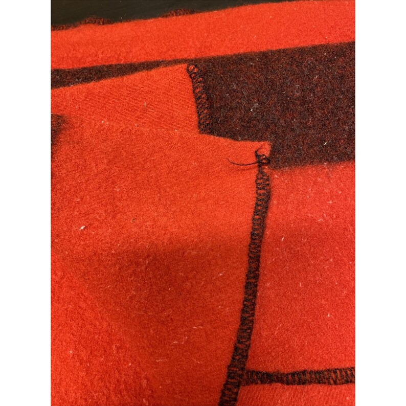 Vintage Trapper Point Blanket Wool Red Stripped Camp Stadium 68X45 - Etsy