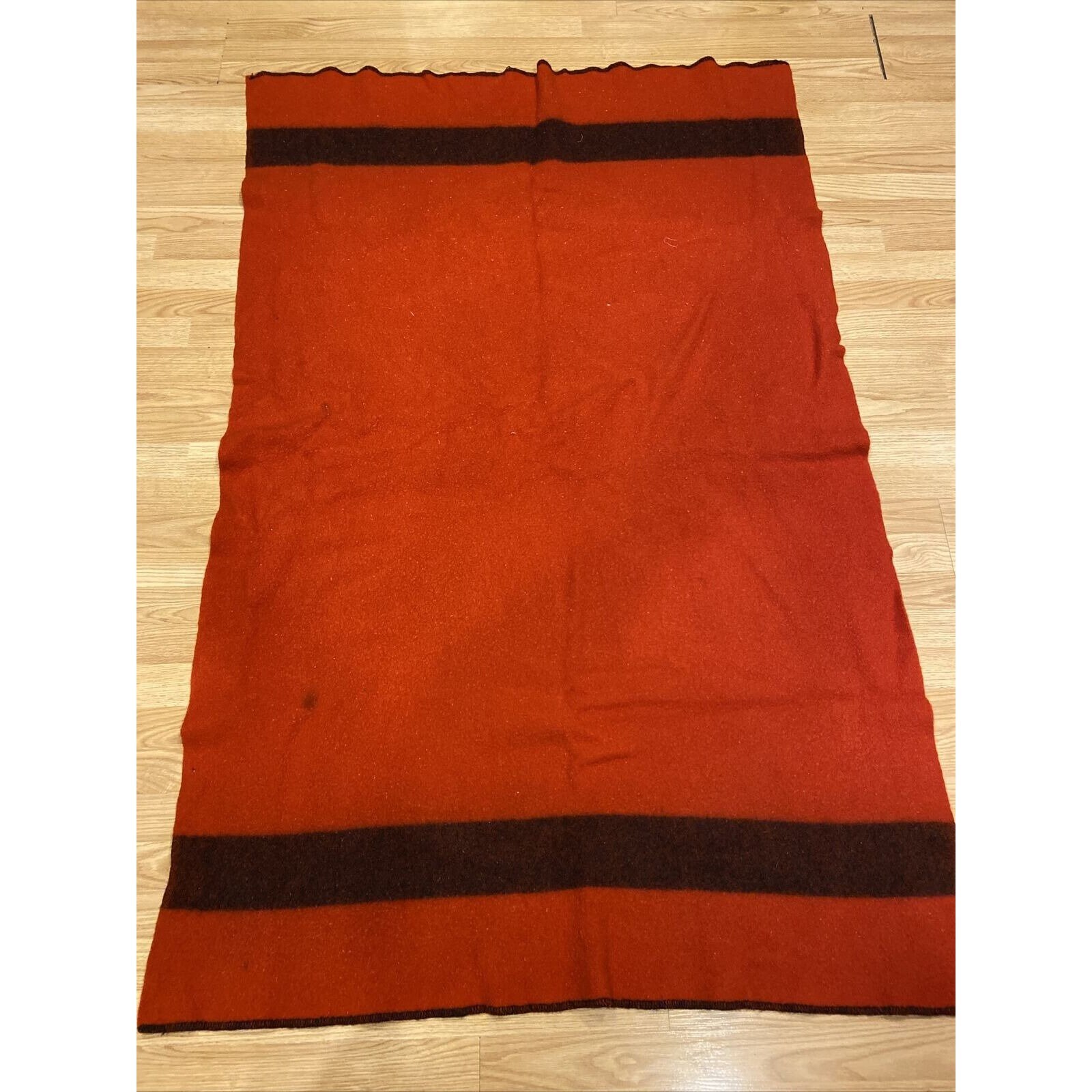 Vintage Trapper Point Blanket Wool Red Stripped Camp Stadium 68X45 - Etsy