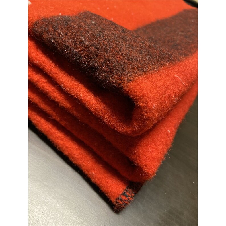 Vintage Trapper Point Blanket Wool Red Stripped Camp Stadium 68X45 - Etsy