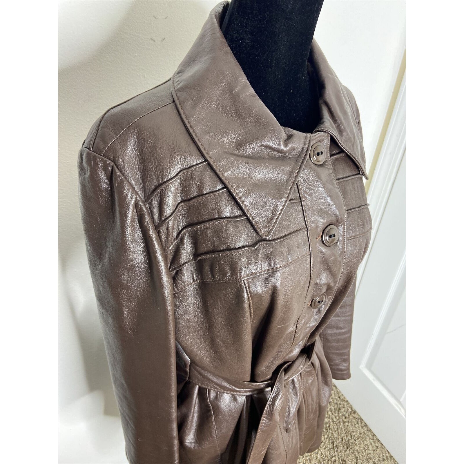 Sears Quebec Woman M/L 70s Brown Leather Chocolate Coat Lined - Etsy