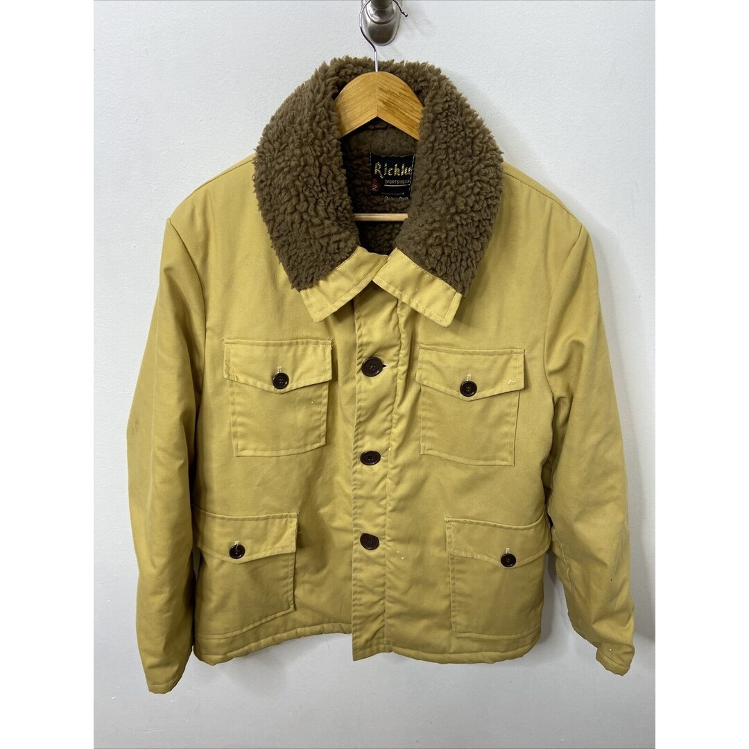 Vintage Richlu Sportswear Men Large Chore Jacket Sherpa Lined 70’s - Etsy