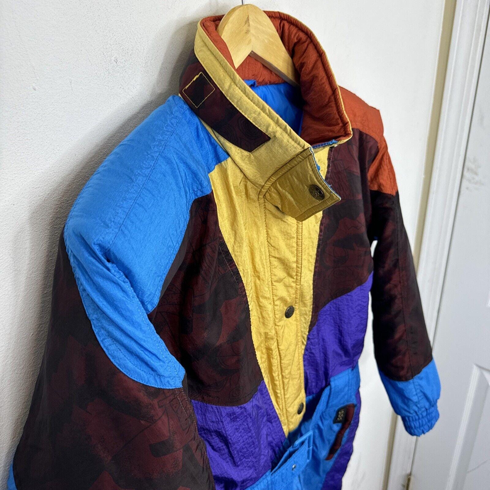 Vintage Ispo Woman L 80s Snowsuit Ski Wear Snowboard Colorful Mint ...