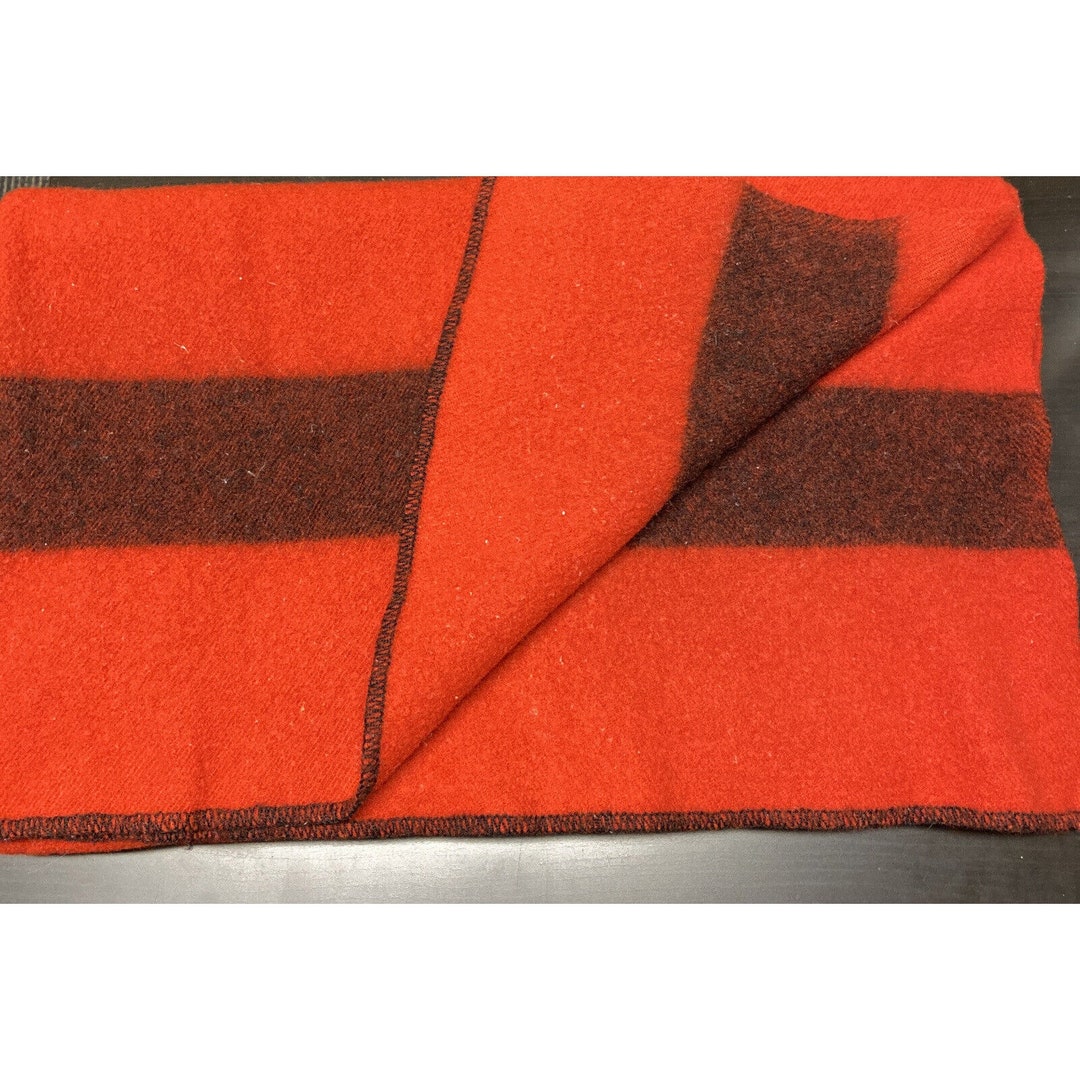 Vintage Wool Camp Trapper Pointe Blanket Red Stripped 73X50 - Etsy