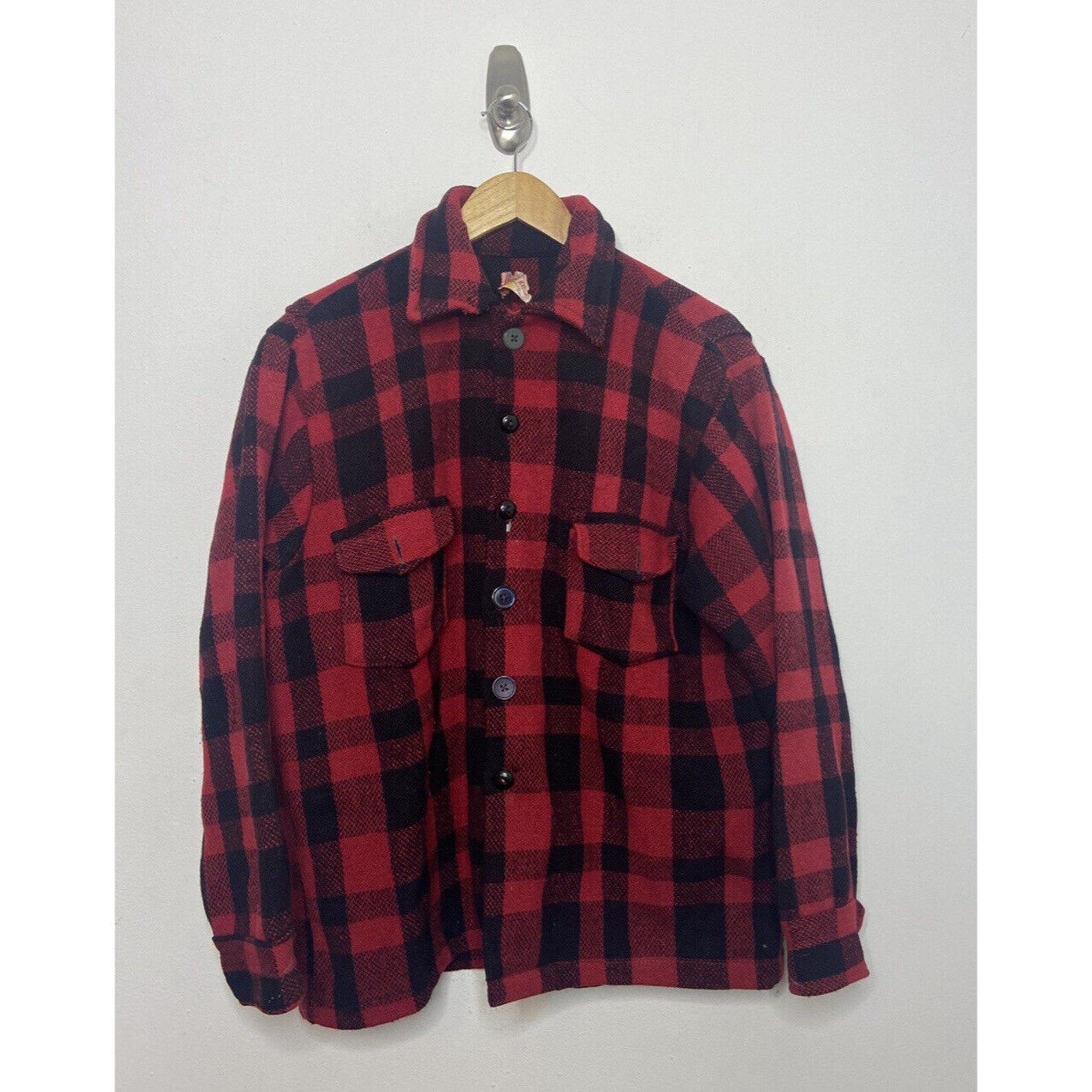 Vintage 60s Lumber King Buffalo Plaid Men M Shacket Jacket Canada - Etsy