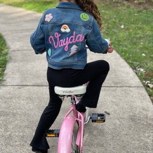 Baby Toddler Kids Personalized Name Embroidered Denim Jean Jacket With ...