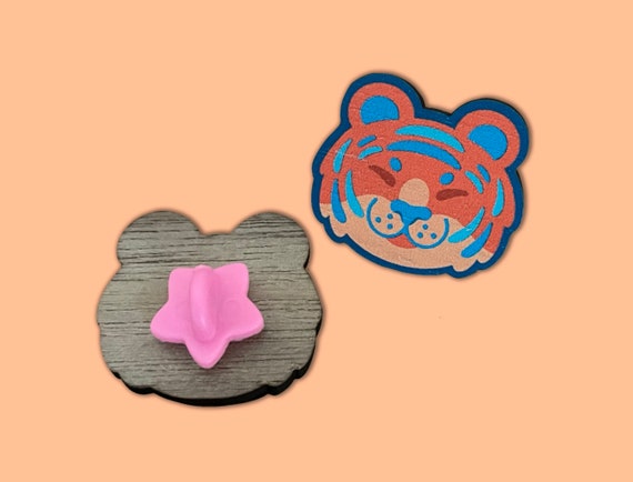 Tiger Face Wooden Eco Friendly Pin - Etsy