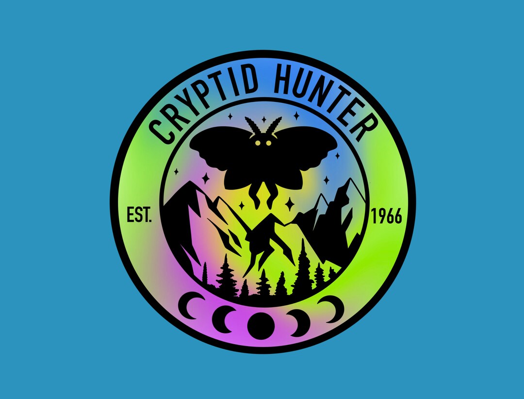 Mothman Cryptid Hunters Club Halloween Holographic Vinyl Sticker - Etsy