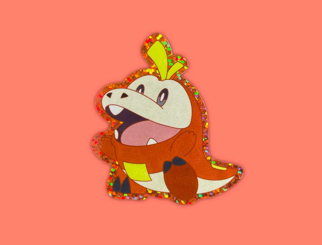 Fuecoco Pokemon Glitter Vinyl Sticker - Etsy