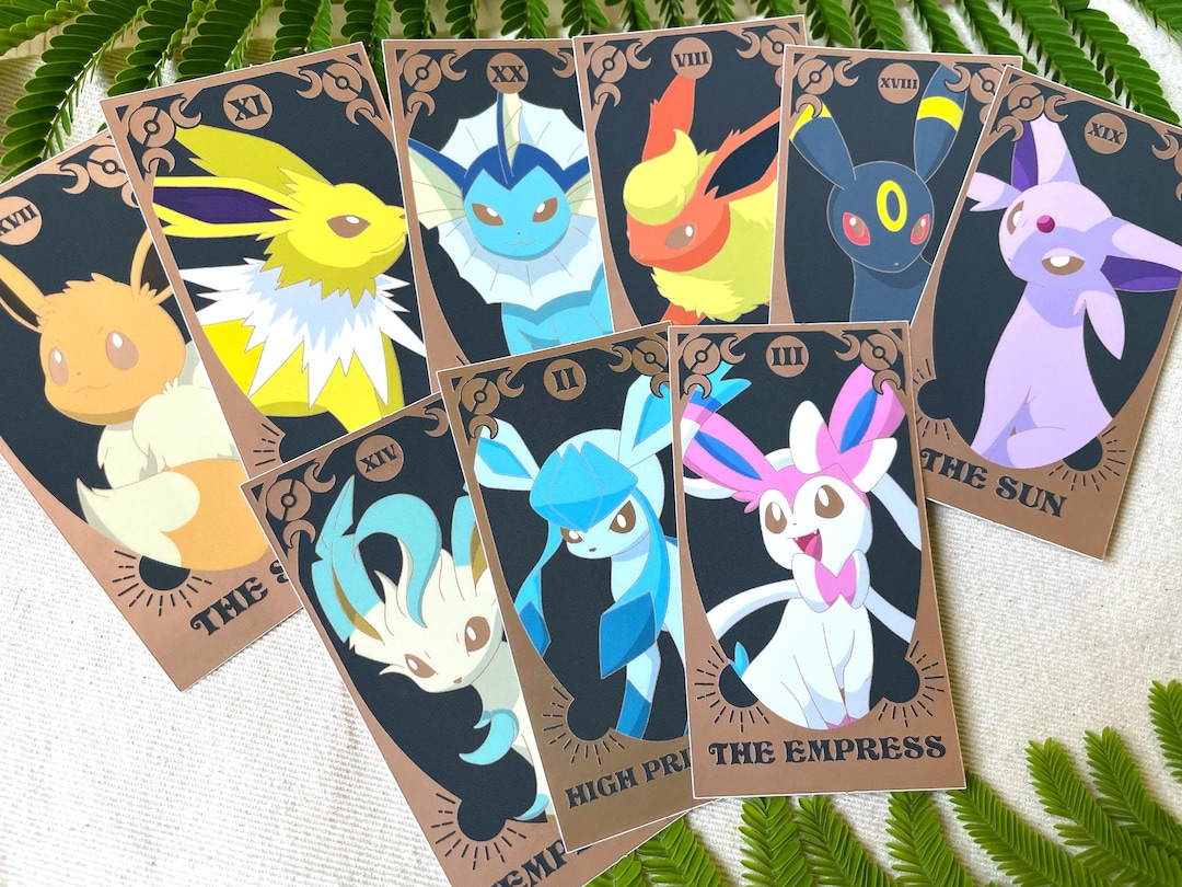 Eeveelution Tarot Card Sticker Rose Gold Matte Vinyl - Etsy
