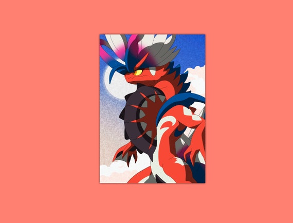 Koraidon Pokemon Scarlet Glitter Sticker - Etsy