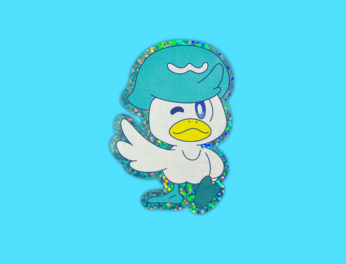 Quaxley Pokemon Glitter Vinyl Sticker - Etsy