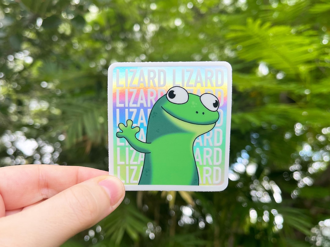 Tom the Lizard Holographic Hoppers Meme Funny Sticker - Etsy