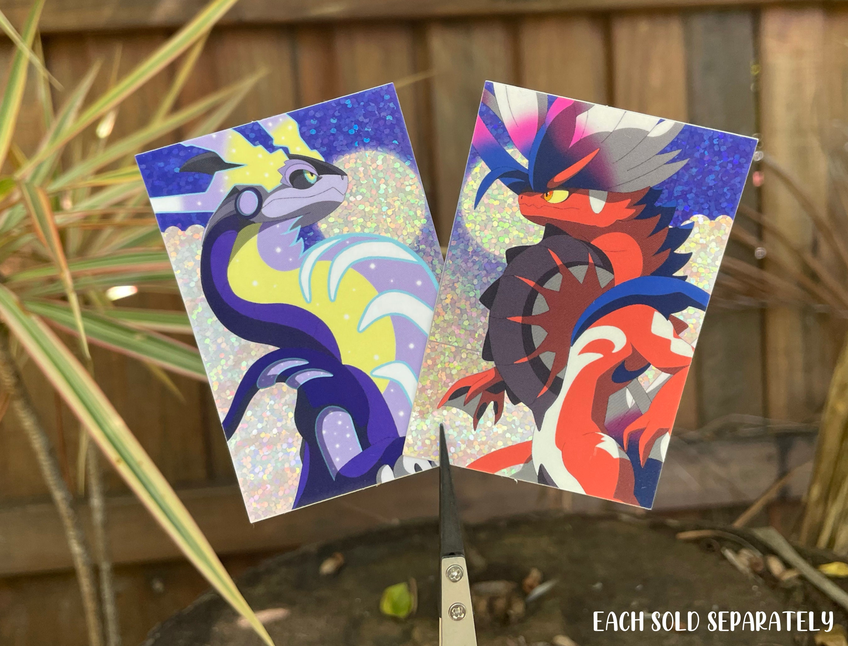 Miraidon Pokemon Scarlet Glitter Sticker - Etsy