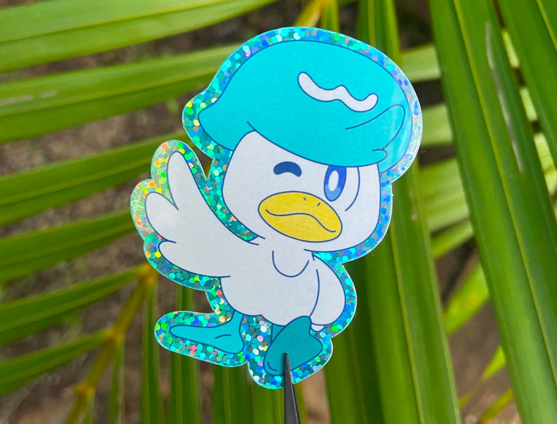 Quaxley Pokemon Glitter Vinyl Sticker - Etsy