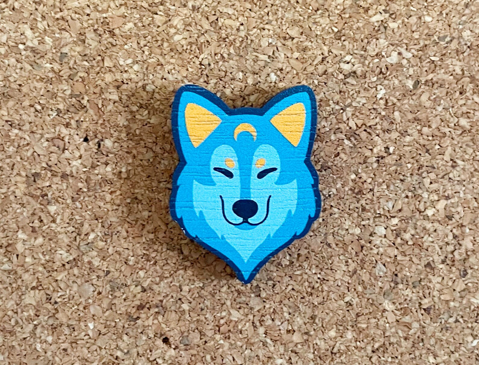 Wolf Face Wooden Eco Friendly Pin - Etsy