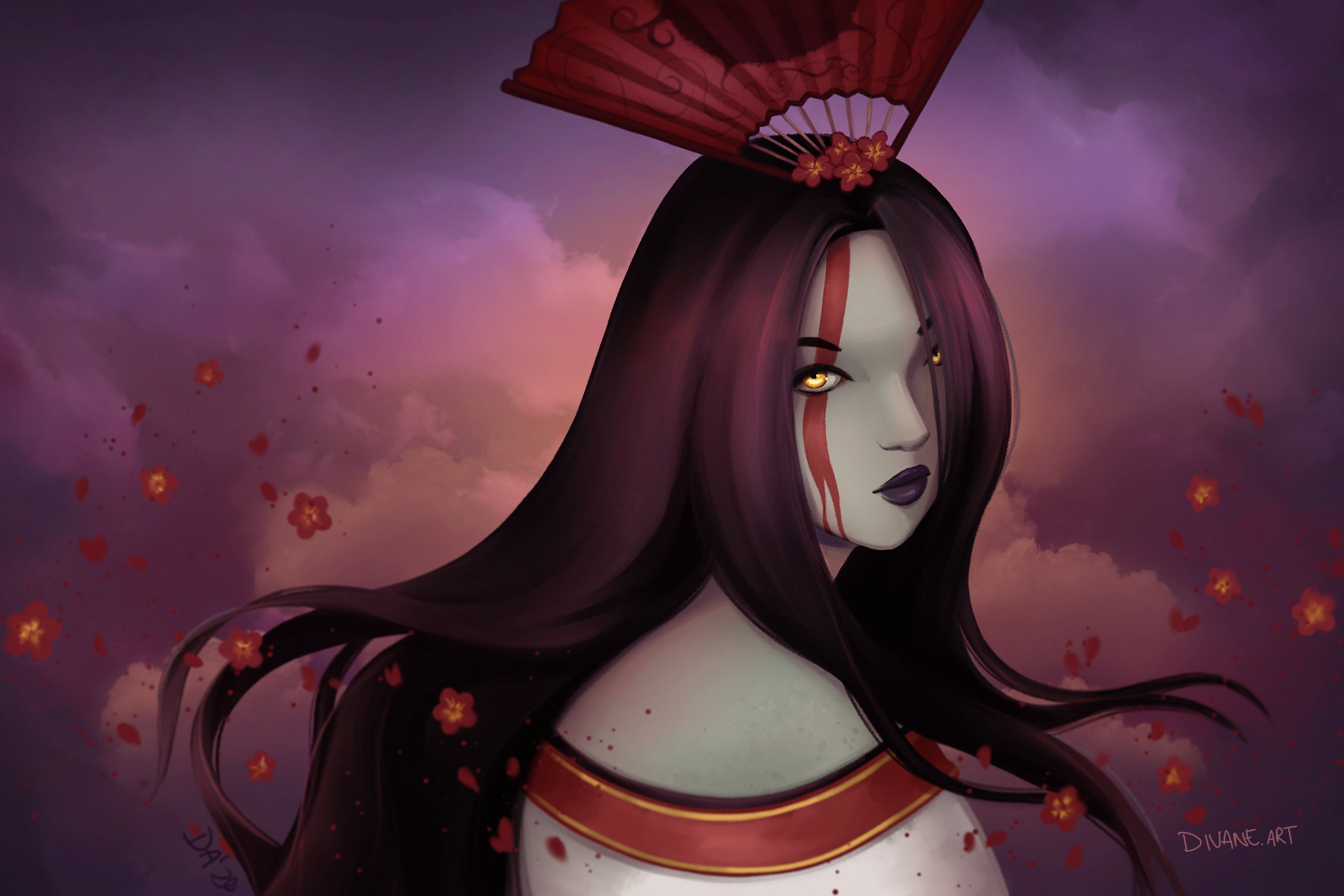 Izanami by Divane Print Fan art of Goddess Mythology | Etsy