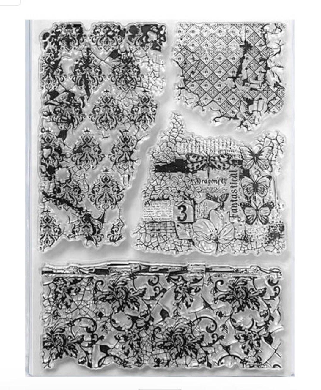 Vintage Clear Stamps Texture for Polymer Clay Scrapbook - Etsy