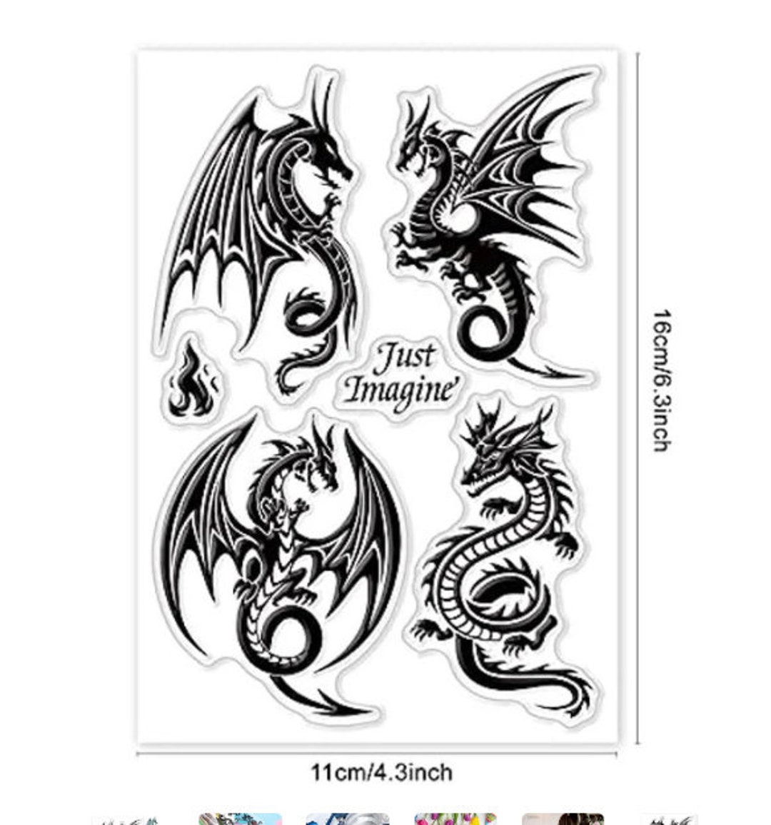 Flying Dragon Stamps - Etsy