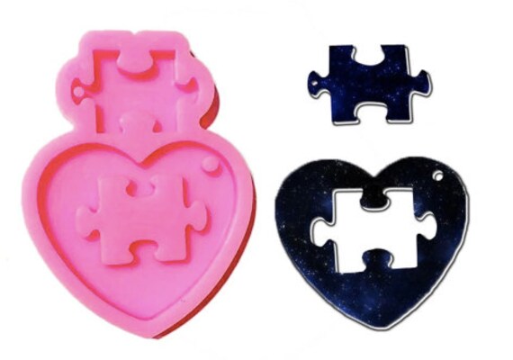Puzzle Heart Mold for Fondant Chocolate Candy Melts Clay Resin - Etsy