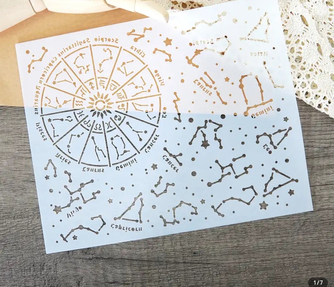 Constellation Horoscope Galaxy Stencil 9.7 X 7.8 Inches - Etsy