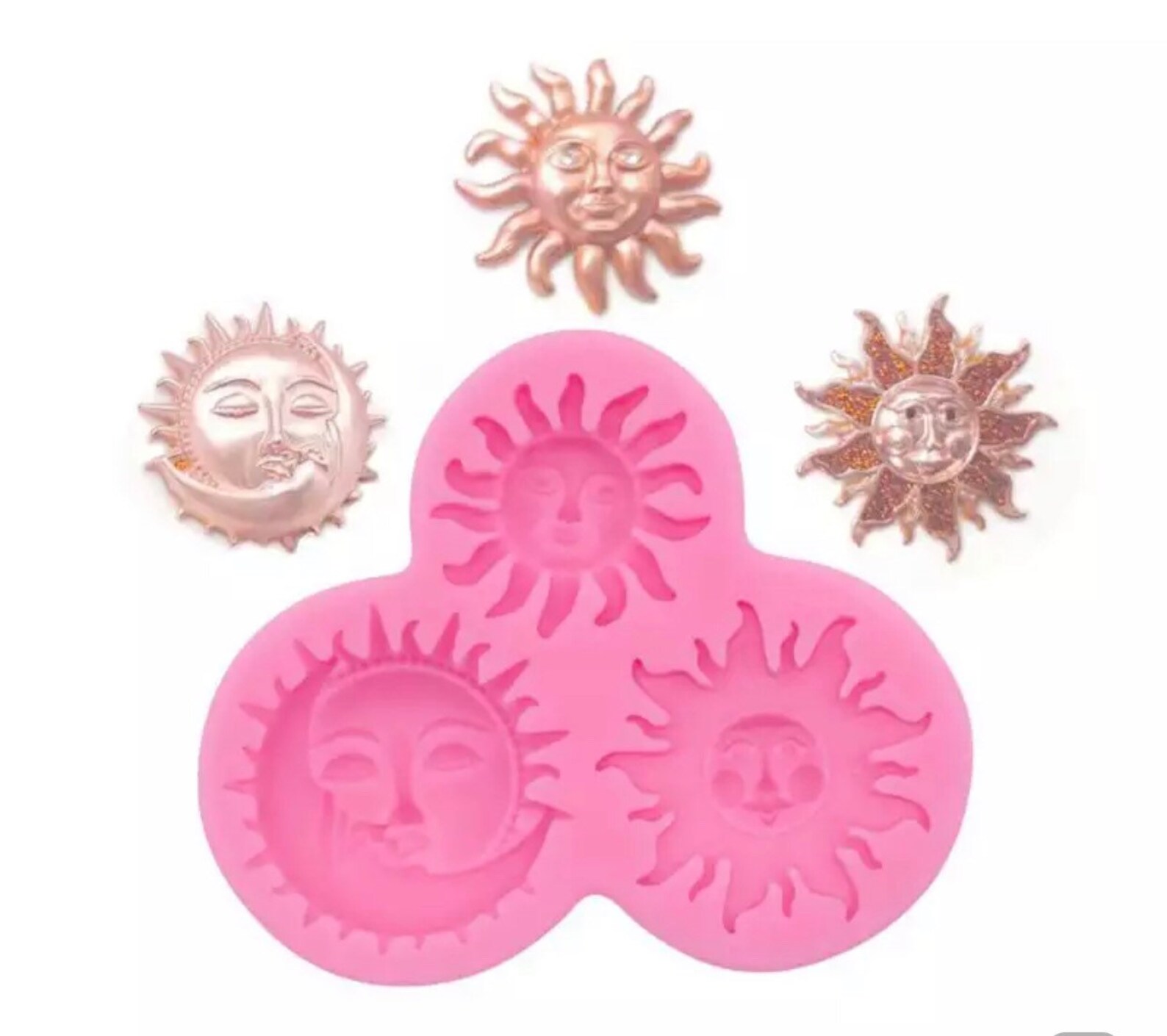 Sun Mold Moon Mold Sun and Moon Silicone Mold Resin Mold - Etsy