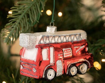 Fire Truck Christmas Ornament - Etsy