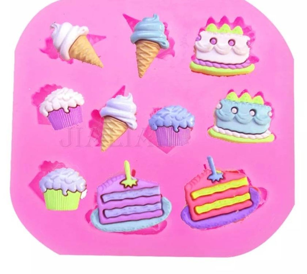 Birthday Cake Mold Ice Cream Cone Mold Fondant Mold Chocolate - Etsy