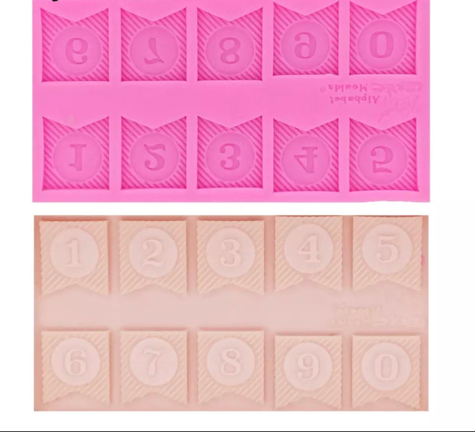 Numbers Mold Pennant Flag Numbers Mold Fondant Mold Chocolate - Etsy