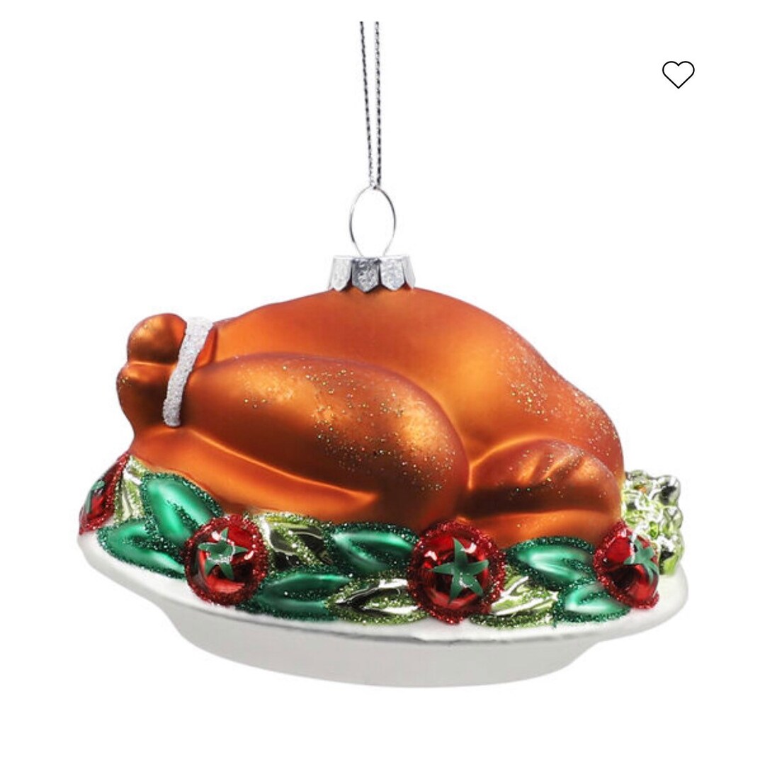 Turkey Christmas Ornament Turkey Ornament Food Ornament - Etsy