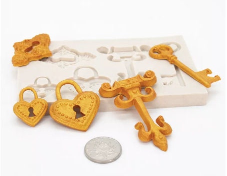 Key Mold Lock Mold Lock and Key Mold Vintage Mold Fondant Mold - Etsy