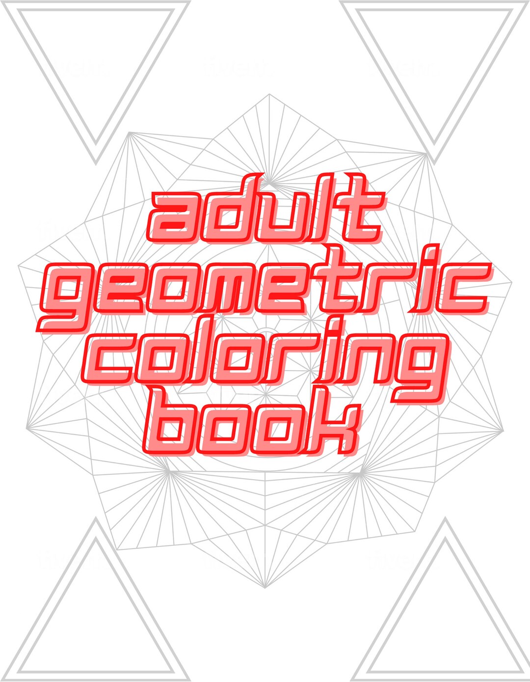 Geometric Shapes Adult Coloring Book - Etsy