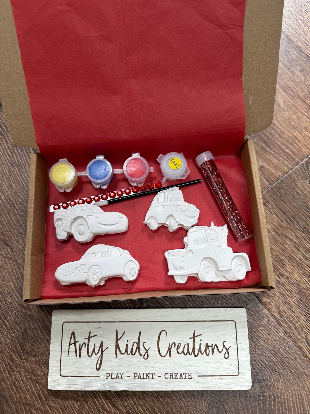 Paint Your Own Cars Kit Gift Set - Etsy